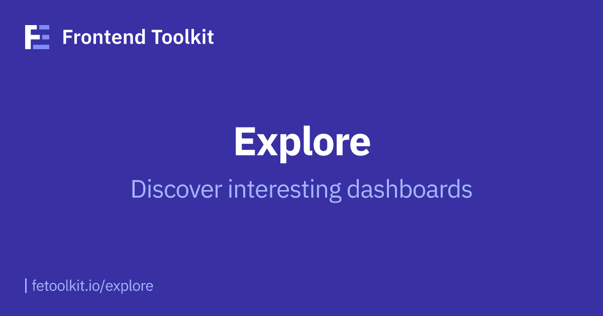 Explore Frontend Toolkit